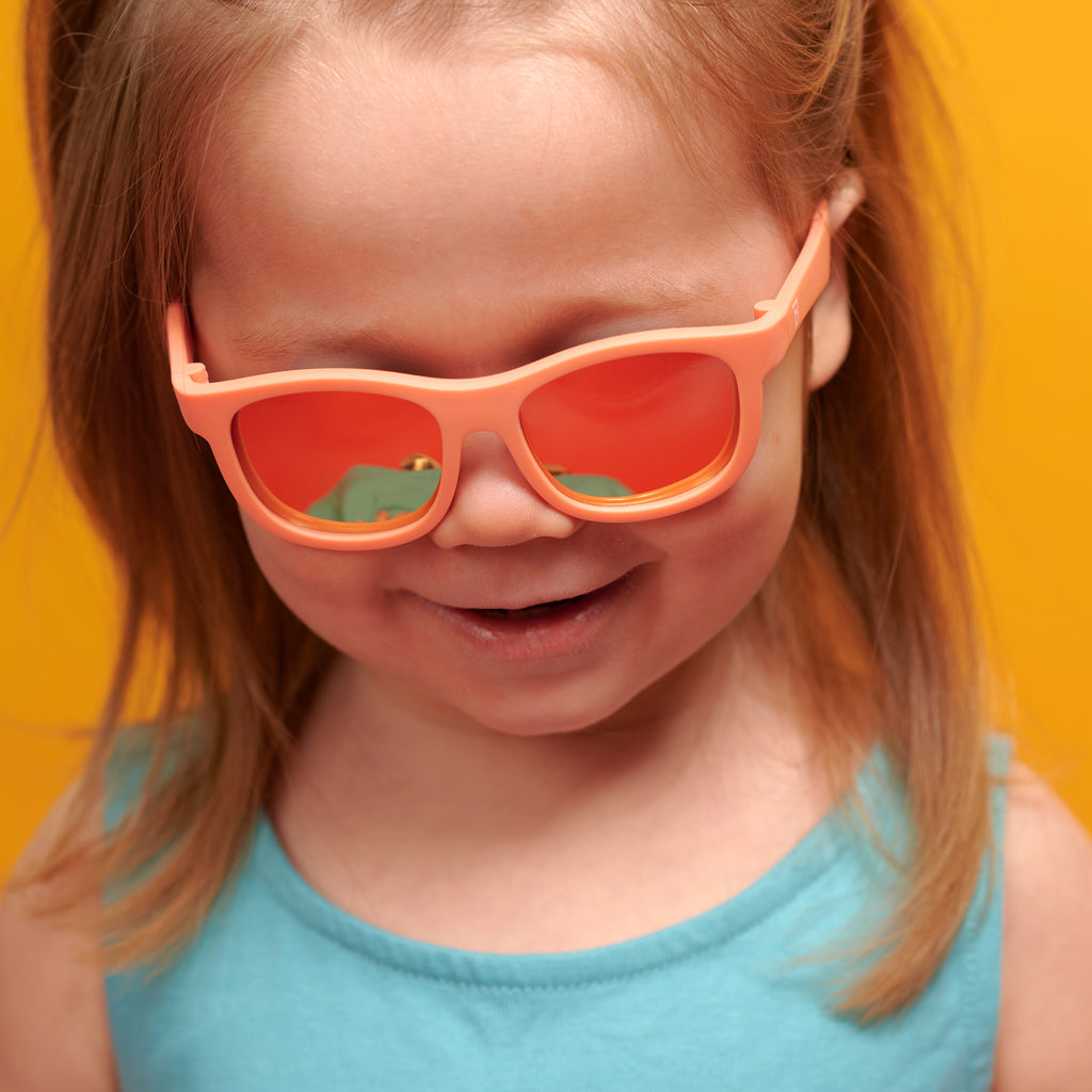 Perfectly Papaya Polarized Navigator | Peach Mirrored Lens – Babiators Sunglasses